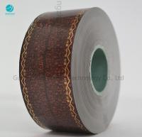 China Transfer Brown Cork Tipping Paper With Words Logo Design , Tobacco Filter Paper 36gsm for sale