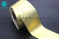 China Golden Embossed Aluminum Tin Foil Wrapping Paper For Cigarette Packaging for sale