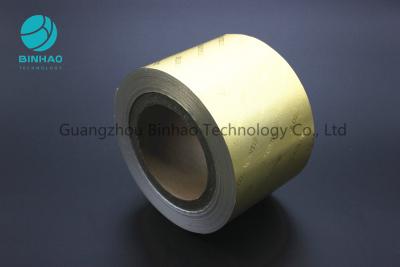 China Golden Embossed Aluminum Tin Foil Wrapping Paper For Cigarette Packaging for sale