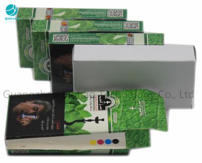 China Tobacco Green Packet Cardboard Cigarette Cases And Shisha Outer Boxes for sale