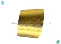 China Embossing Gold Aluminium Foil Paper For Cigarette Packaging In 55GSM for sale