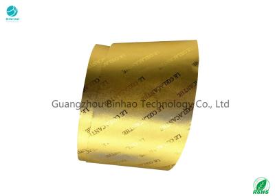China Embossing Gold Aluminium Foil Paper For Cigarette Packaging In 55GSM for sale