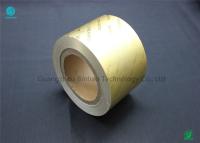 China Embossed Composite Shiny Gold Alu Foil Paper For Ciga Box Packaging 65 GSM for sale