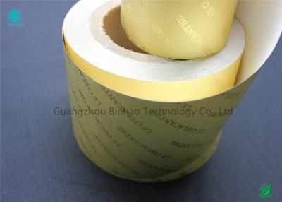 China Embossing Logo Company Name Gold Rubbing Cigarette Aluminium Foil Paper Metalizing Laminated Length 1500m for sale