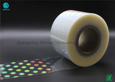 China High Shrinkage Rate 5% - 10% BOPP Holographic Plastic Film With Laser Logo And Name for sale