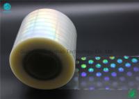China High Shrinkage Rate Holographic BOPP Film With One Side / Corona For Medicine And Cigarette Packaging for sale