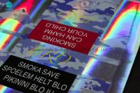 China Blue Personalized Custom Cigarette Case Made By Holographic Hot - Stamping Silver Paper For Packaging for sale