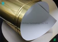 China 6.5 Micron Foil With Shiny Gold / Silver Printing Aluminium Foil Paper In 55gsm Normal Size for sale