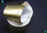 China 6.5 Micron Foil With Shiny Gold / Silver Printing Aluminium Foil Paper In 55gsm Normal Size for sale
