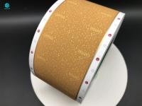 China 34sgm Four Colors Printing For Yellow Tobacco Filter Paper With Hot Stamping Logo for sale