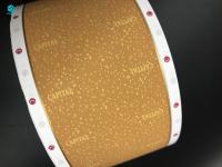 China 34sgm Four Colors Printing For Yellow Tobacco Filter Paper With Hot Stamping Logo for sale
