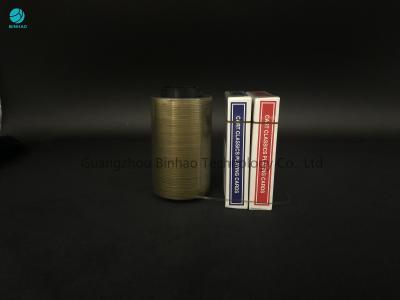 China Holographic PET Gold Line Tear Strip Tape For Playing Cards Box Packaging With Long Storage Time for sale