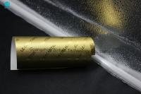 China Customized Size Golden Embossing Aluminum Foil Paper Roll 50 Micron Thickness for sale
