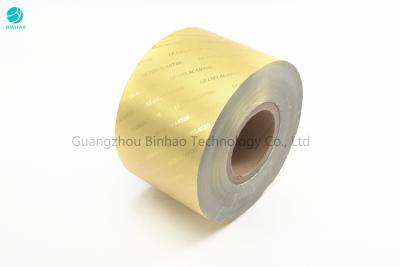 China Embossing Transfer Gold Silver Aluminium Foil Paper In 85 / 76 mm  In Cigarette Food Packaging for sale