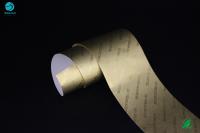 China Embossing Logo Company Name Gold Rubbing Cigarette Aluminium Foil Paper Metalizing Laminated Length 1500m for sale
