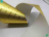 China Tobacco 1500M Long Good Extensibility Aluminium Foil Paper Gold Colour Customized for sale