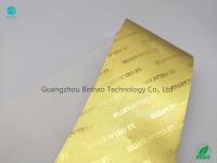 China Tobacco 1500M Long Good Extensibility Aluminium Foil Paper Gold Colour Customized for sale