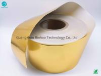 China Cigarette Golden Bright Aluminium Foil Paper No Scratches Oil Pollution Elongation Rate 1% / Min for sale