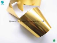 China Cigarette Golden Bright Aluminium Foil Paper No Scratches Oil Pollution Elongation Rate 1% / Min for sale