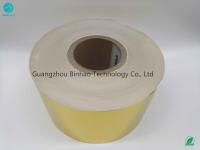 China Cigarette Golden Bright Aluminium Foil Paper No Scratches Oil Pollution Elongation Rate 1% / Min for sale