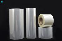 China 360mm Jumbo Glossy Clear Heat Sealing BOPP Film Roll For Cigarette Box Packaging for sale