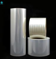 China 360mm Jumbo Glossy Clear Heat Sealing BOPP Film Roll For Cigarette Box Packaging for sale