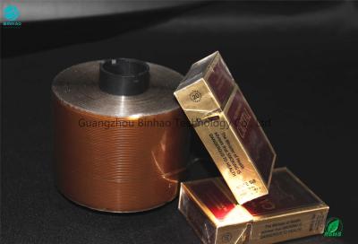 China Classic Golden Matte Colour Tear Strip Tape Bobbin Cigarette Package Materials for sale