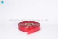 China 30mm Width Red Cheese Packaging Tear Strip Tape In PET Film No Glue Food Grade for sale