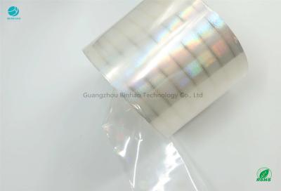 China Thickness 21 - 27 Mic BOPP Holographic Film Roll For Tobacco Cases Package Materials for sale
