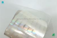 China Shrinkage 5% Tobacco Normal BOPP Holographic Film Rainbow Low Static Wear Resistance for sale