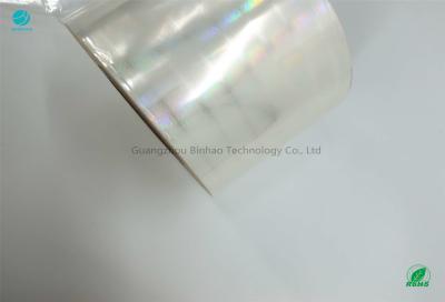 China Normal Temperature BOPP Holographic Film Cigarette Laser Shining Glossy Food Grade for sale
