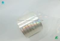 China No Defects Cutting Edge Tidy Cigarette BOPP Film Roll Holographic Laser Smooth Surface for sale