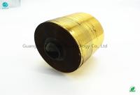 China Sassy Golden Yellow Type Tobacco Strip Tape Reflect Shining Core Dia 30mm for sale