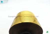 China Sassy Golden Yellow Type Tobacco Strip Tape Reflect Shining Core Dia 30mm for sale