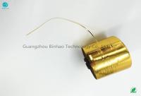 China Tobacco Strip Tape Application Flexibility Gold Colour Bobbin Shape Type for sale