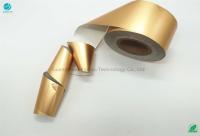 China Bobbin Shape Gold 99.45 58gsm Tobacco King Size Aluminium Foil Paper for sale