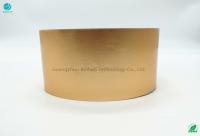 China Gold Matt  Wood Pulp 85mm Aluminium Foil Paper For Tobacco for sale