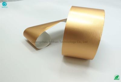 China Gold Matt  Wood Pulp 85mm Aluminium Foil Paper For Tobacco for sale