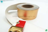 China Gold Matt  Wood Pulp 85mm Aluminium Foil Paper For Tobacco for sale