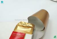 China Gold Matt  Wood Pulp 85mm Aluminium Foil Paper For Tobacco for sale