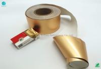 China Matte 2 Layer High Strength 70g /M2 Aluminium Foil Paper Gold Paper Tobacco for sale