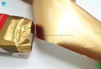 China Matte 2 Layer High Strength 70g /M2 Aluminium Foil Paper Gold Paper Tobacco for sale