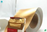 China Glossy Gold 85mm 95% Aluminum Foil Paper For Tobacco Package for sale