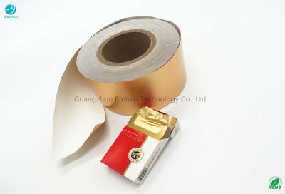China Glossy Gold 85mm 95% Aluminum Foil Paper For Tobacco Package for sale