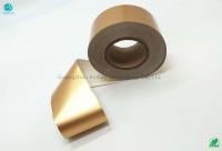 China Hard Stiffness 50% Gold Matte Tobacco 85mm Aluminium Foil Paper for sale