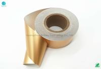 China Hard Stiffness 50% Gold Matte Tobacco 85mm Aluminium Foil Paper for sale