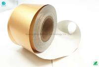 China Hard Stiffness 50% Gold Matte Tobacco 85mm Aluminium Foil Paper for sale