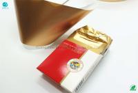 China Hard Stiffness 50% Gold Matte Tobacco 85mm Aluminium Foil Paper for sale