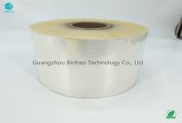 China Transparent Cigarette Packing 21 Micron 76mm BOPP Film Roll for sale