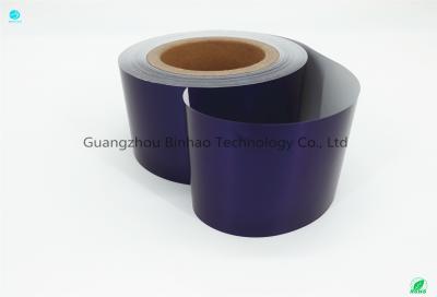 China Blue Color Printing Cigarette Aluminium Foil Wrapping Paper 114mm Wide for sale